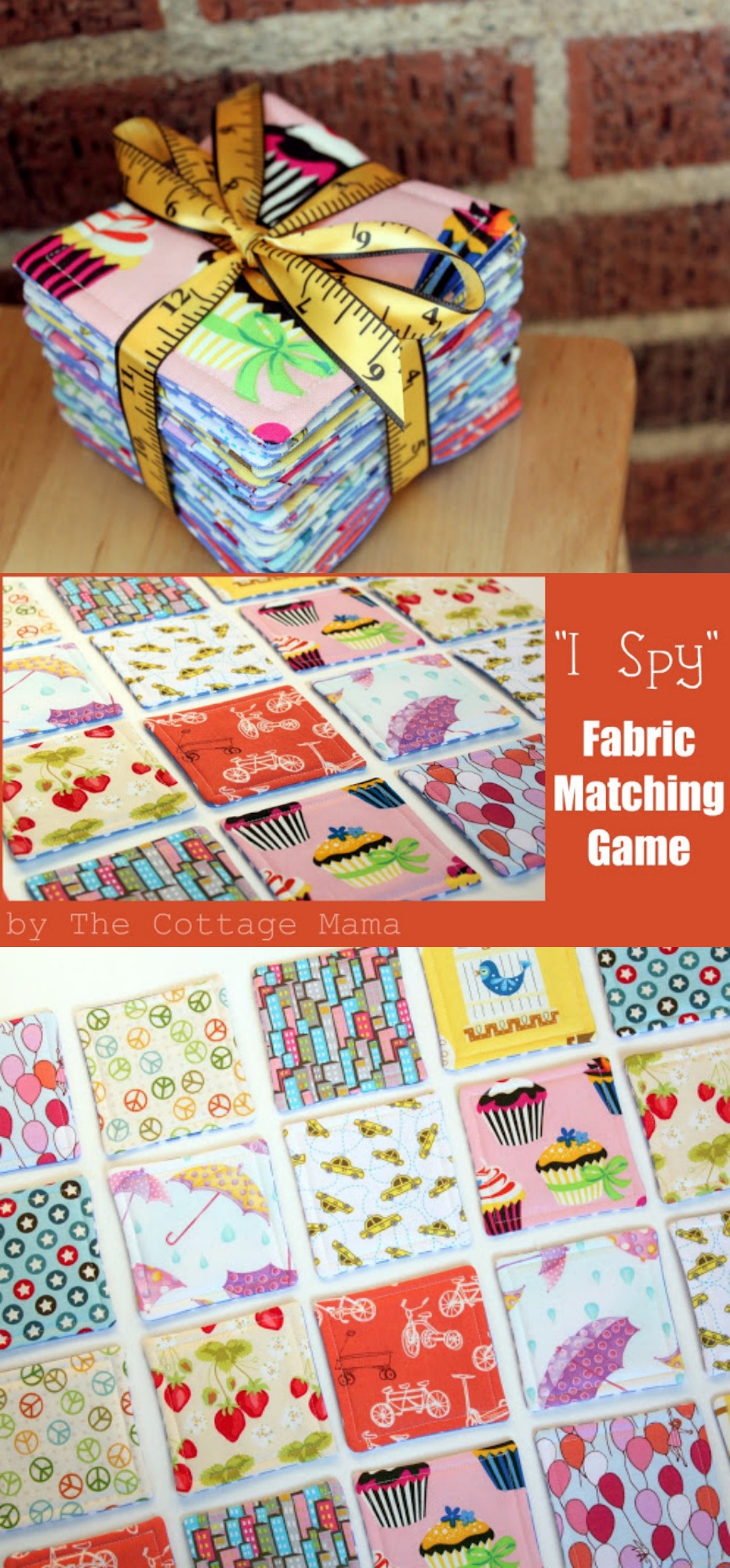 I Spy Fabric Matching Game from The Cottage Mama. www.thecottagemama ...